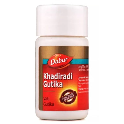 Dabur Khadiradi Gutika Ayurvedic Capsules - 40 Tablets for Natural ...