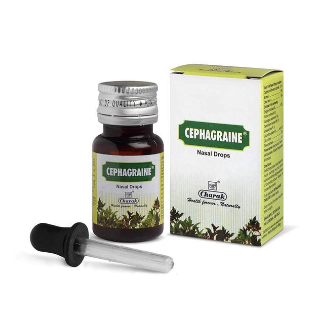 Charak Cephagraine Nasal Drops - Ayurvedic Relief for Sinus Congestion ...